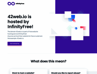 Access 42web.io. 42web.io is hosted by InfinityFree