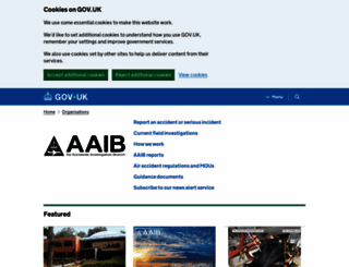 Access aaib.gov.uk. Air Accidents Investigation Branch - GOV.UK