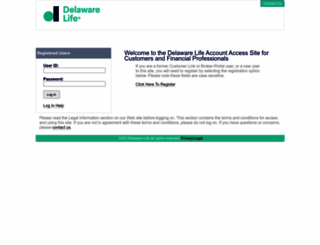Access accounts.delawarelife.com. Delaware Life
