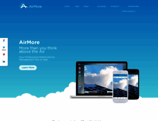 Access airmore.com. AirMore - The best mobile device management tool on web