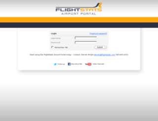 Access airports.flightstats.com. Login to FlightStats Airport Portal