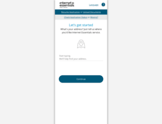 Access apply.internetessentials.com. Internet Essentials Application
