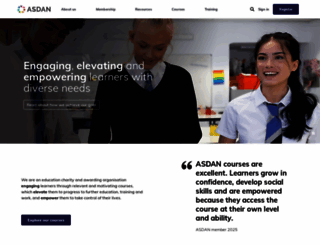 Access asdan.org.uk. ASDAN Website | Home