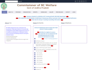 Access bcwelfare.ap.gov.in. BC Welfare Department