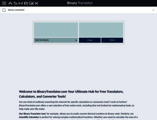 Access binarytranslator.com. Free Binary Translator | Translate Binary Code to Text ...