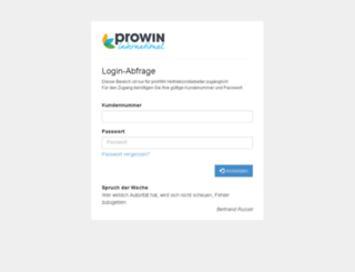 Access blog.prowin-intranet.net. proWIN international - Intranet - Login