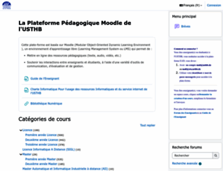 Access campusvirtuel.usthb.dz. Home | Moodle USTHB