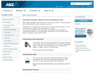 Access cardsecurity.anz.com. ANZ Card Security