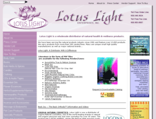 Access catalog.lotuslight.com. Lotus Light Enterprises, Inc.