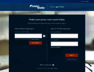 Access central.proxyvote.com. ProxyVote.com - Powered by Broadridge