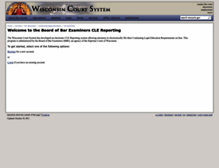 Access clereporting.wicourts.gov. Wisconsin CLE eFiling System