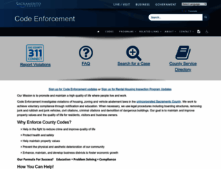 Access code-enforcement.saccounty.net. Sacramento County Code Enforcement