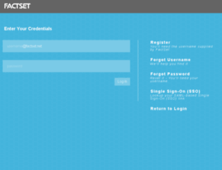 Access connectservices.factset.com. FactSet Login