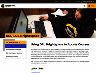 Access d2l.kennesaw.edu. KSU D2L Brightspace