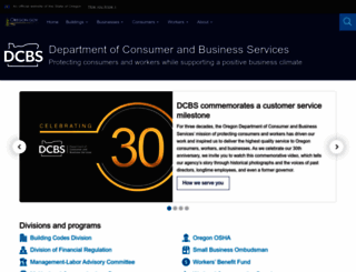 Access dcbs.oregon.gov. Department of Consumer and Business Services ...