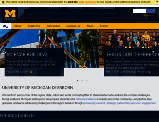 Access dev.umdearborn.edu. University of Michigan-Dearborn