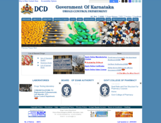 Access drugs.kar.nic.in. Karnataka State, Drugs Control Department