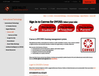 Access dvusd.instructure.com. Instructional Technology / Canvas LMS
