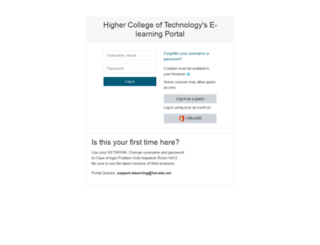 Access e-learning.hct.edu.om. E-Learning UTAS (Muscat): Log in to the site