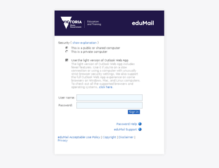 Access edumail.vic.gov.au. Outlook