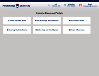 Access elearning.mku.ac.ke. Mount Kenya University