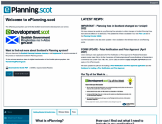 Access eplanning.scotland.gov.uk. Getting Started on ePlanning Scotland