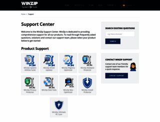 Access esupport.winzipsystemtools.com. WinZip® SystemTools – Support Center