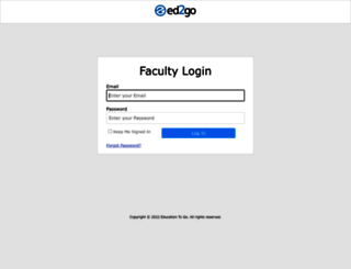 Access faculty.ed2go.com. Ed2go Faculty Login Page