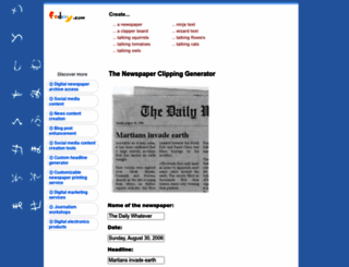 Access fodey.com. The Newspaper Clipping Generator - Create your own ...