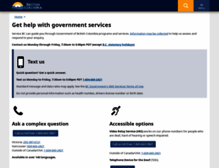 Access forms.gov.bc.ca. Get help with government services - Province of ...