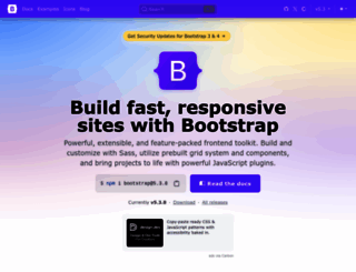 Access getbootstrap.com. Bootstrap · The most popular HTML, CSS, and JS ...