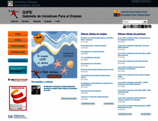 Access gipe.ua.es. GIPE | Gabinete de Iniciativas Para el Empleo de la ...