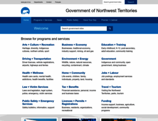 Access gnwt.ca. Government of Northwest Territories