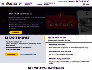 Access hctra.org. HCTRA — Harris County Toll Road Authority