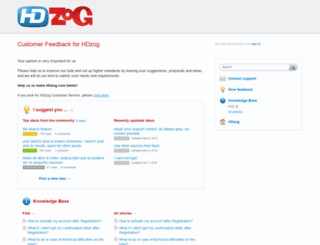 Access hdzog.uservoice.com. Customer Feedback for HDzog