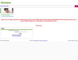 Access humana.cmpsystem.com. Aetna: Login to the site - In Maintenance Mode