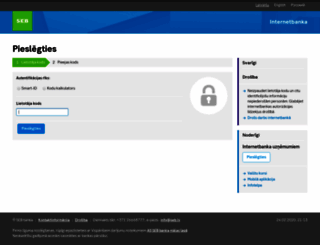 Access ibanka.seb.lv. SEB Internet Bank