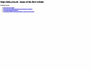 Access info.cern.ch. http://info.cern.ch