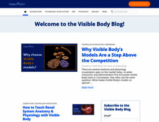 Access info.visiblebody.com. The Visible Body Blog