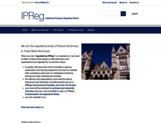 Access ipreg.org.uk. Front Page | The Intellectual Property Regulation ...