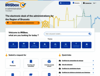 Access irisbox.irisnet.be. IRISbox