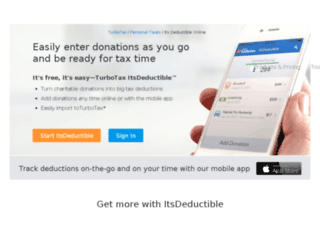 Access itsdeductibleonline.com. TurboTax® ItsDeductible - Track ...