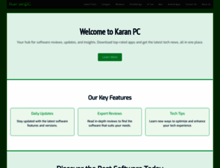 Access karanpc.com. Karan PC - Free Software for Every Device