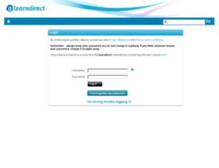 Access learning.learndirect.co.uk. Log in to learndirect