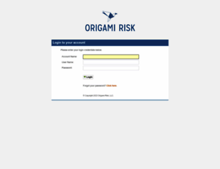 Access live.origamirisk.com. Origami Risk - Login to your account