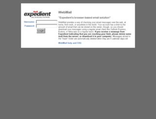 Access mail.expedient.net. WebMail - mail.expedient.net