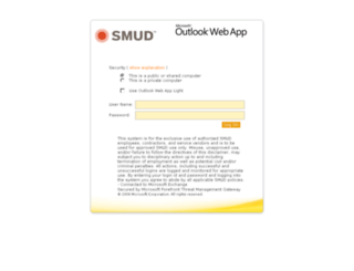 Access mail.smud.org. Outlook