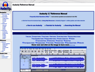 Access manual.audacityteam.org. Audacity Manual