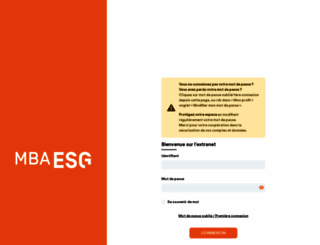 Access mba-esg.net. Extranet MBA ESG