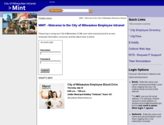 Access mint.milwaukee.gov. MINT - Welcome to the City of Milwaukee ...